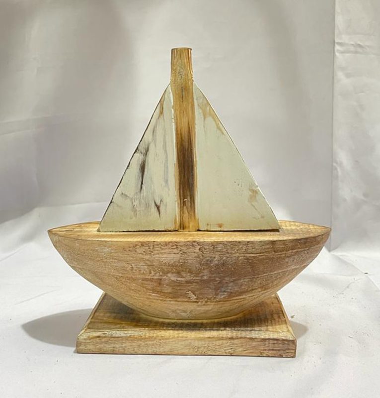 Wood Decor Boat - Medium | Cantiq Living