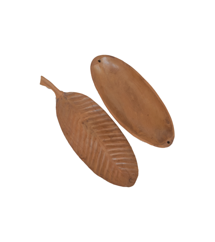 Wooden Leaf Box - Oval | Cantiq Living